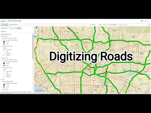 Roads | ArcGIS Pro شرح رسم الطرق داخل - YouTube