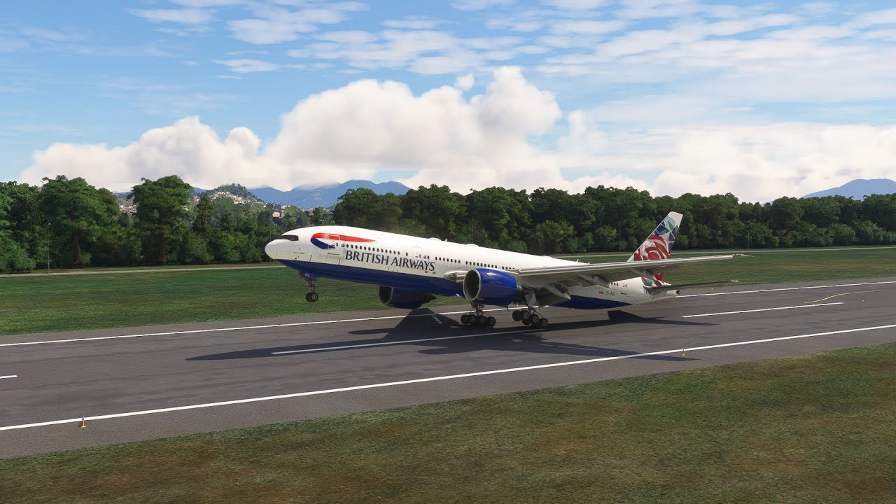 AMAZING Landing!! British Airways Boeing 777 Smooth Landing at Rio De Janeiro Airport MFS2020 ...