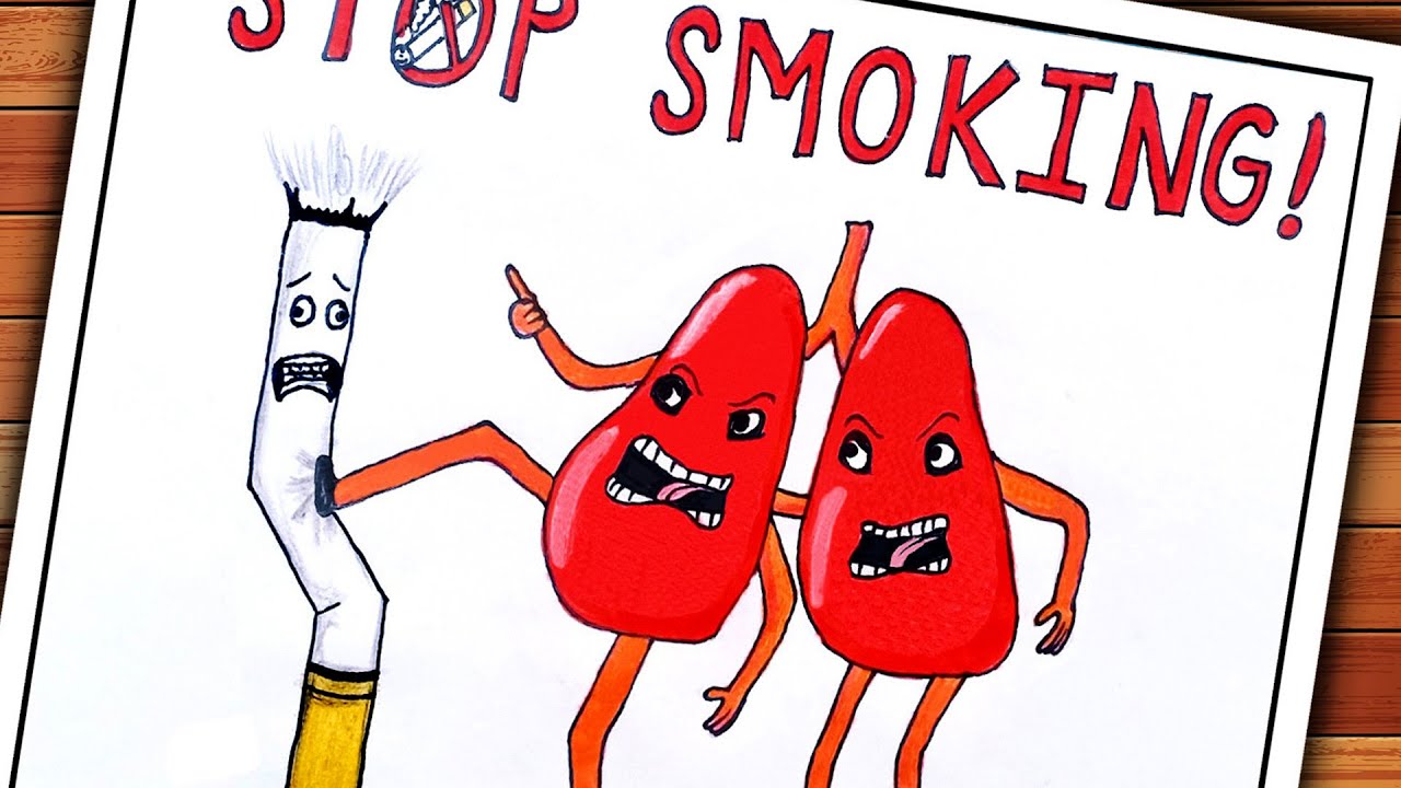 No Smoking Day Drawing / Anti Tobacco Day Poster / No Smoking Day ...
