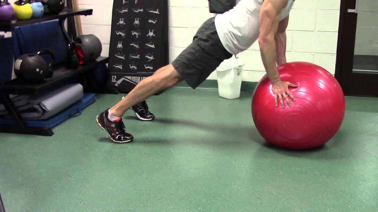 Exercise Ball Push Up - YouTube