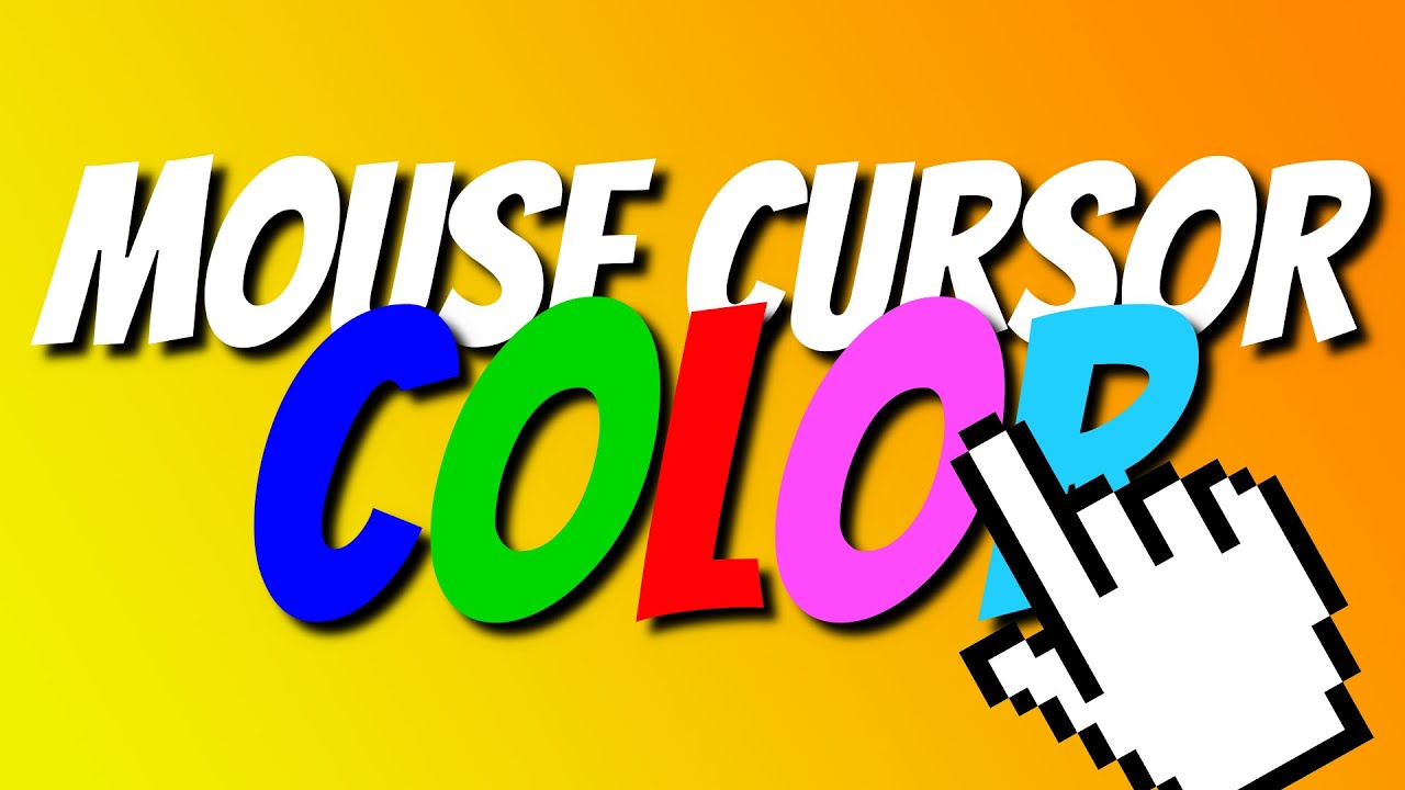How to change Mouse Cursor -Color/Thickness 【NerdCouch Tutorial】 - YouTube