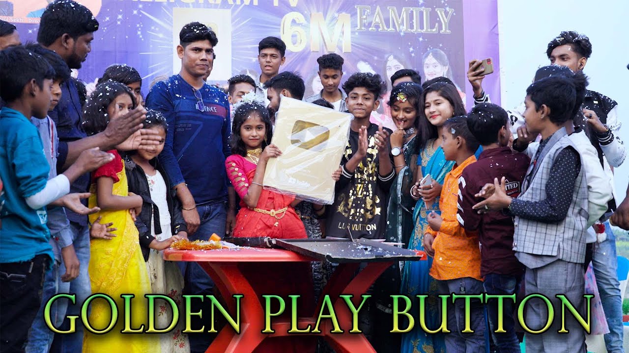 Palli Gram TV Golden Play Button | গোল্ডেন প্লে বাটন | Sofik Stage Show | 6M Celebration 2022 ...