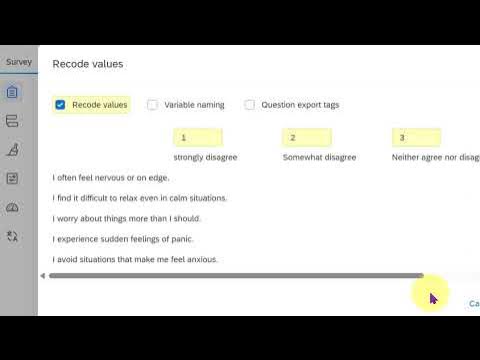 Recoding response values in Qualtrics - YouTube