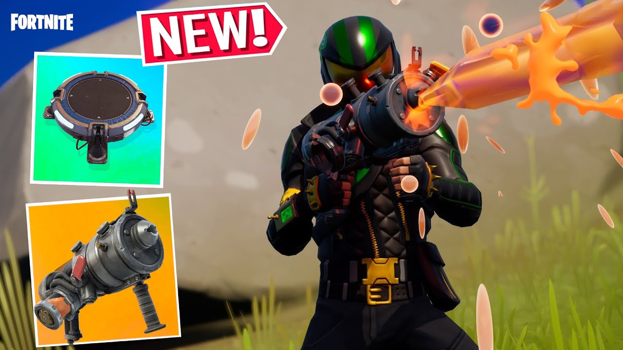 FORTNITE *UPDATE* Explosive Goo Gun & Throwable Launch Pad! LIVE - YouTube
