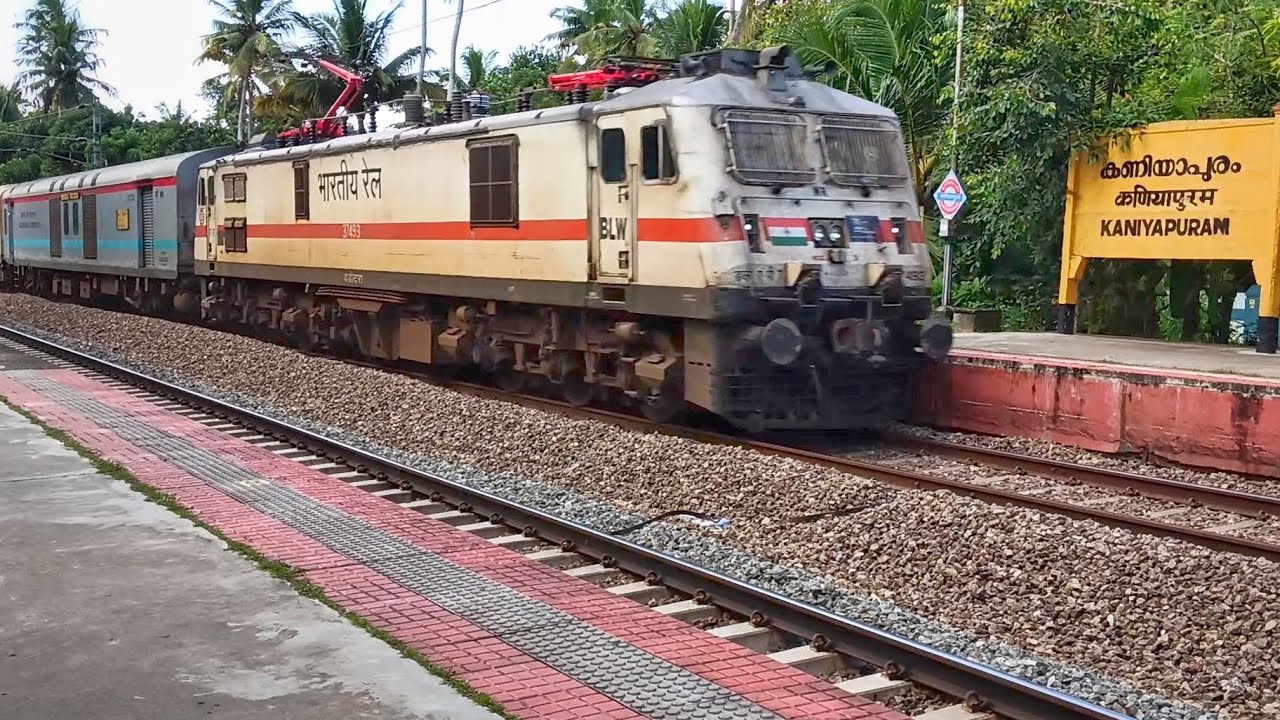 19577 Tirunelveli - Jamnagar Express Skips Kaniyapuram - YouTube