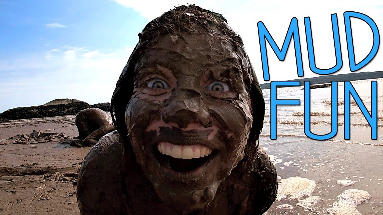 Mud sliding and back flopping in mud - YouTube