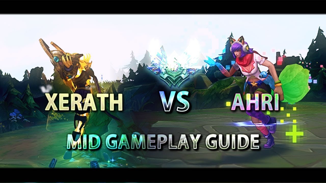 LoL - Xerath Mid Gameplay How to Play Against Ahri - YouTube