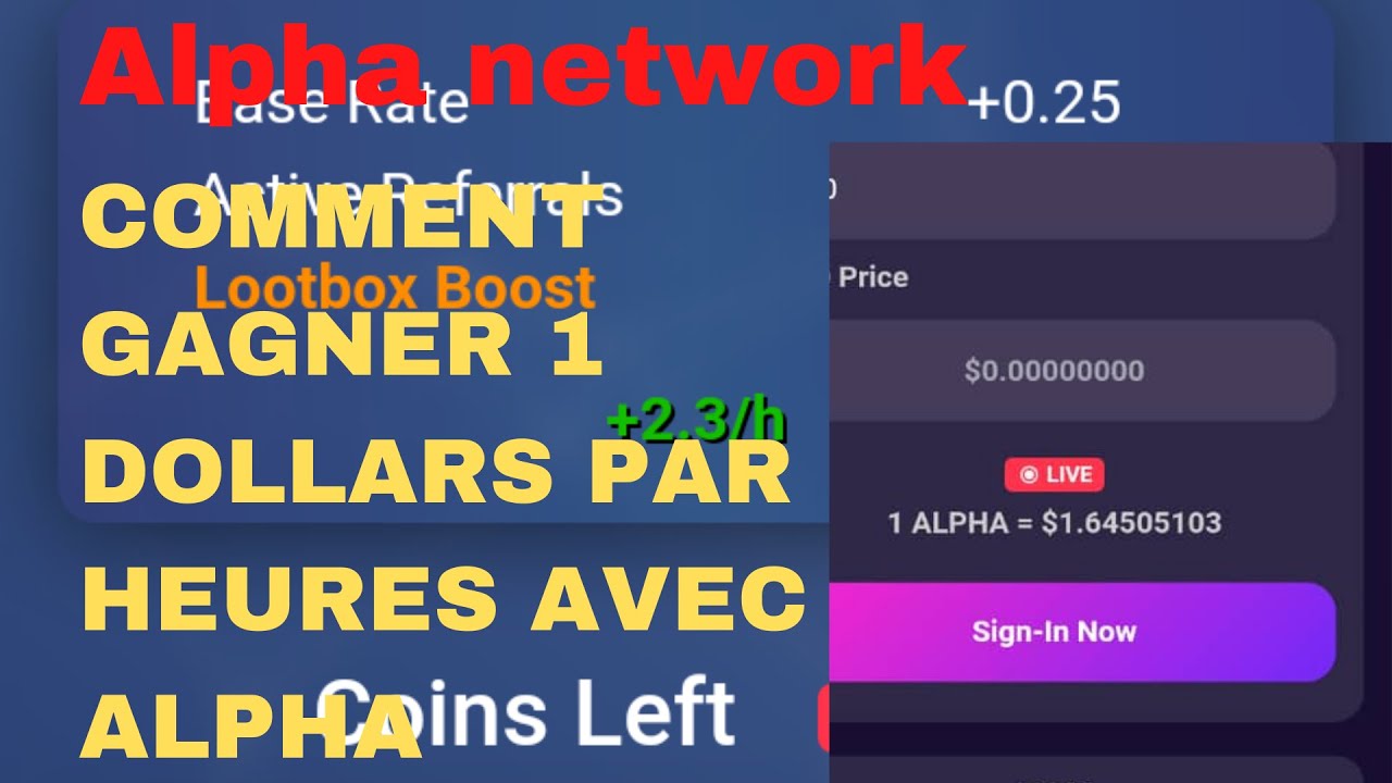 Alpha Network ? Comment Gagner 1 Dollars par heure avec Alpha_network - YouTube