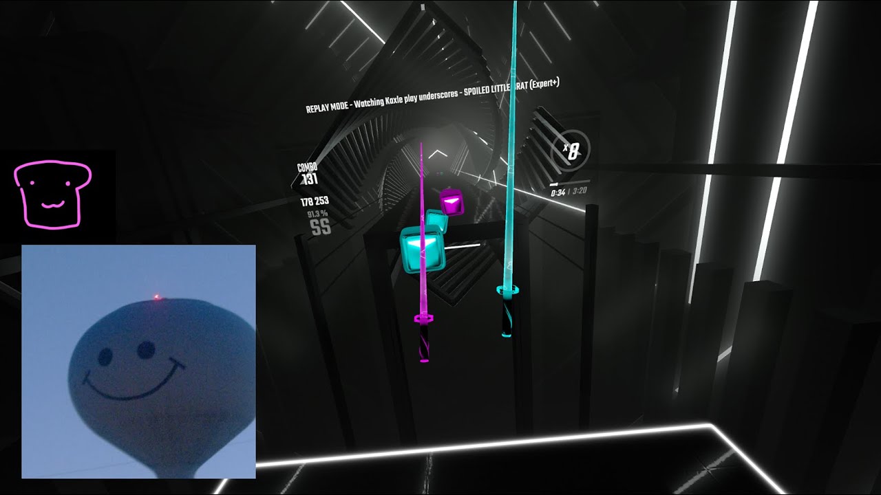 Playing a LSToast map with LSToast sabers and LSToast colours - YouTube