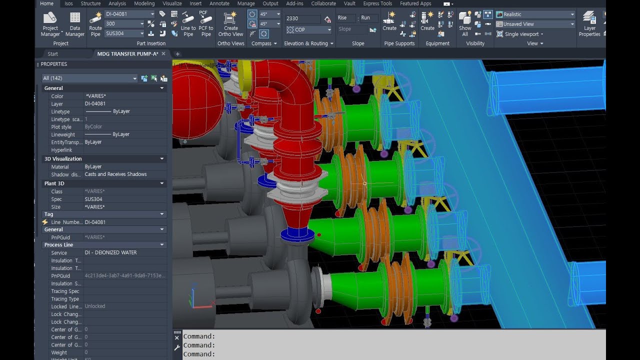 [AP3D] Header Line no. 를 Branch Line 의 첫번째 Flange 에서 구분하기 - YouTube