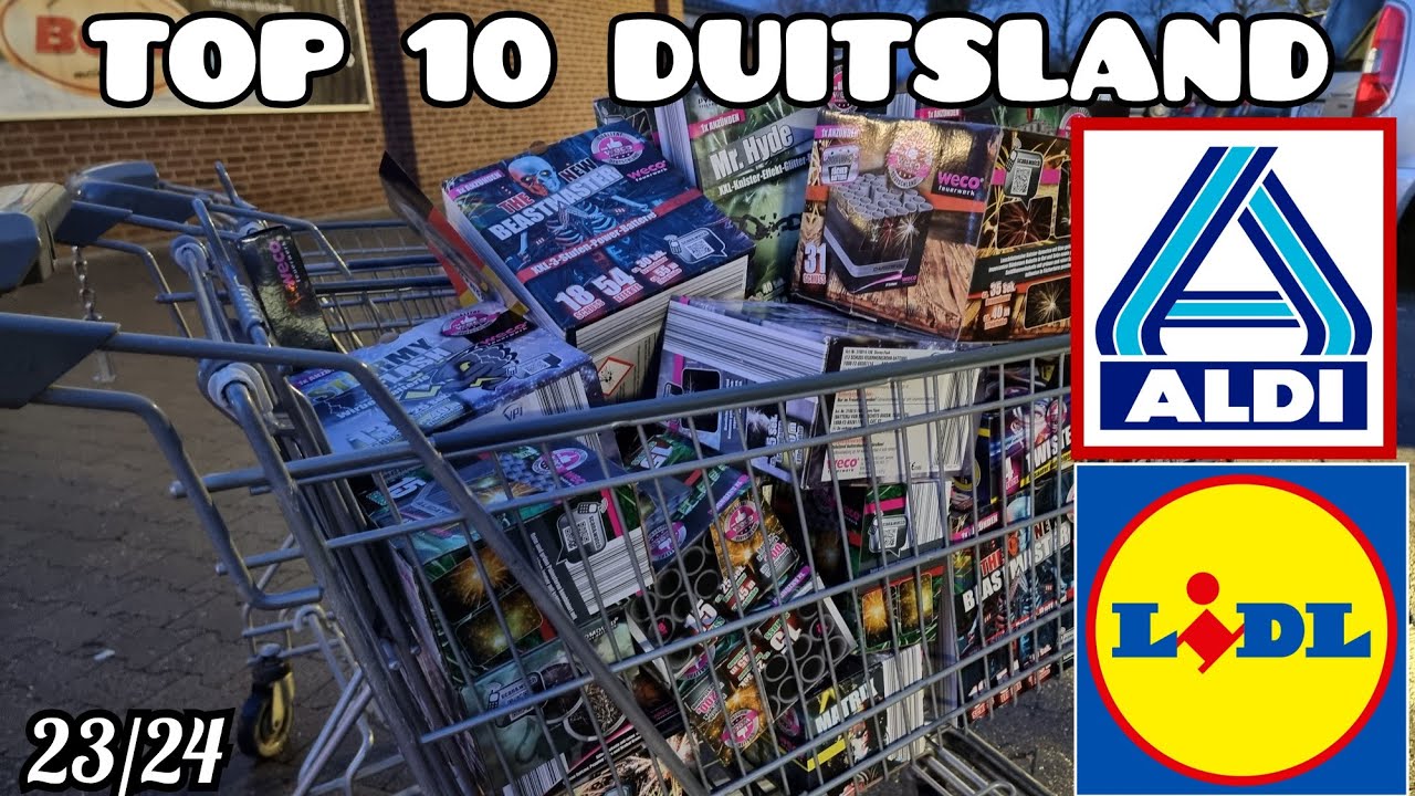 TOP 10 BESTE VUURWERK VAN DUITSLAND LIDL ALDI | 2023-2024 - YouTube