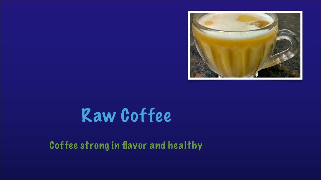 Raw Cold Brew Coffee - a raw food recipe - YouTube
