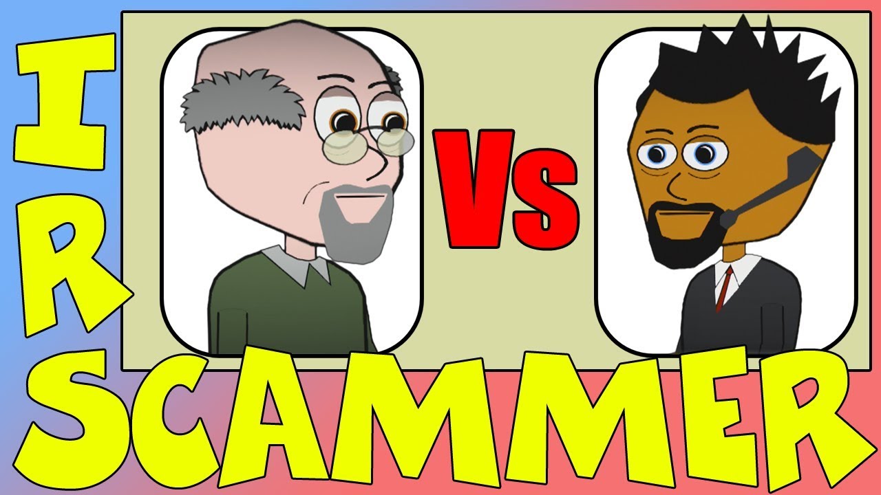 IRS Scammer - Elderly Man Threatens Trespassers (animated) - YouTube