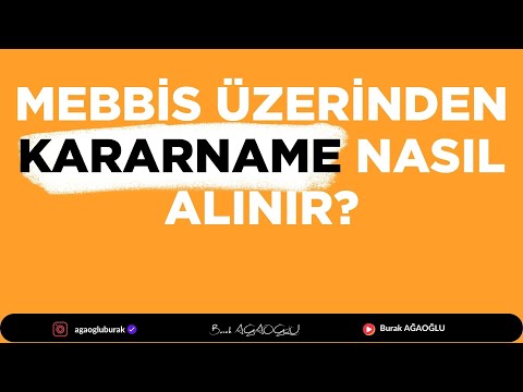 MEBBİS ÜZERİNDEN KARARNAME NASIL ALINIR?
