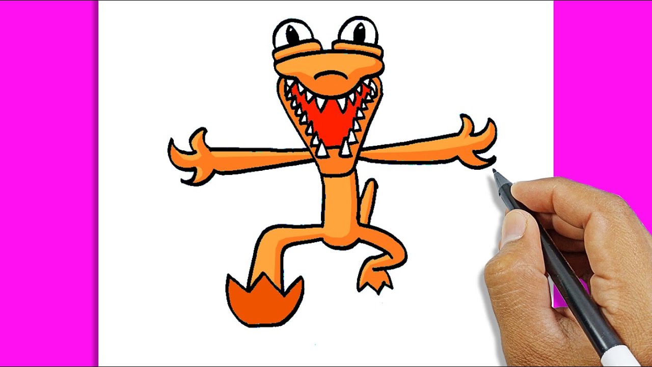 Drawing Roblox Rainbow Friends Step By Step Orange | Rainbow Friends ...