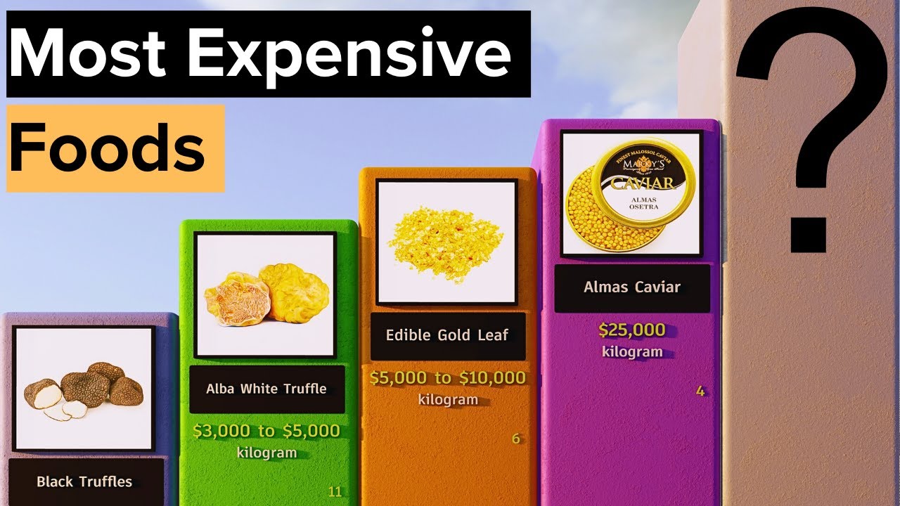 Most Expensive Foods in The World Comparison - YouTube
