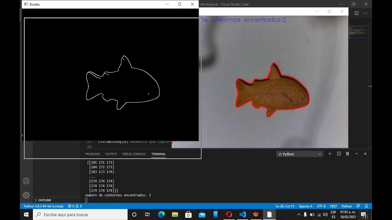 1_6 deteccion de bordes con opencv python funcion canny y find counter - YouTube