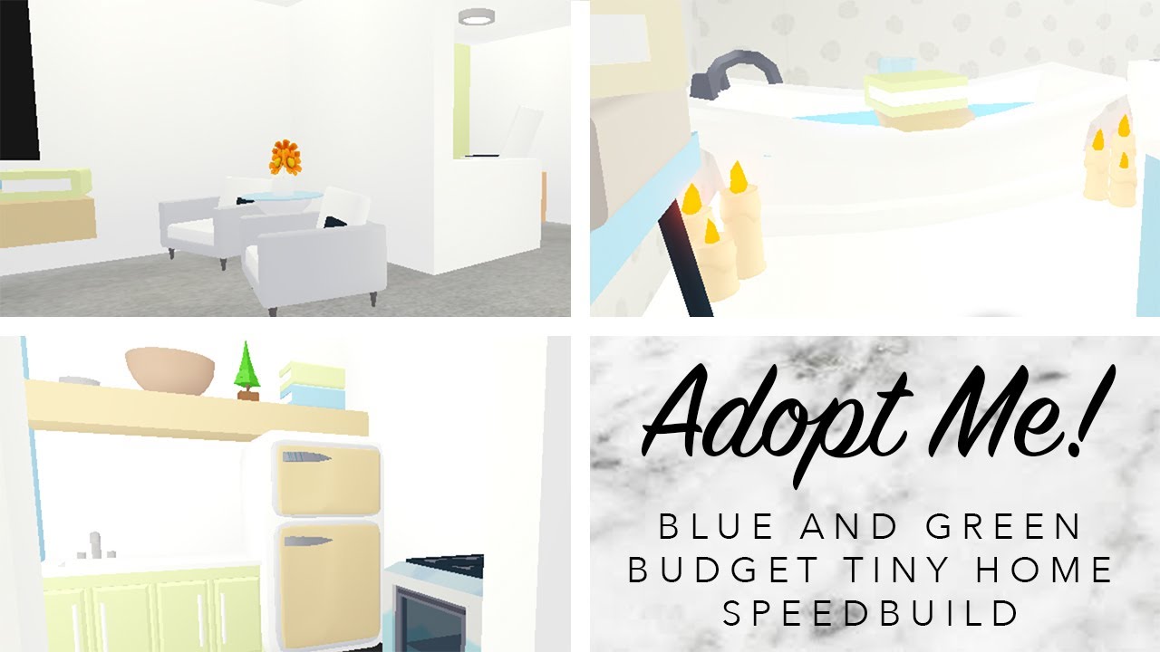 Blue and Green Budget Tiny Home Speed Build in Adopt Me Roblox - YouTube