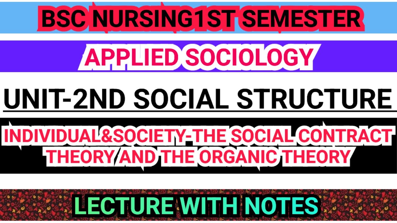 UNIT-2ND || INDIVIDUAL AND SOCIETY,THE SOCIAL CONTRACT THEORY&THE ...