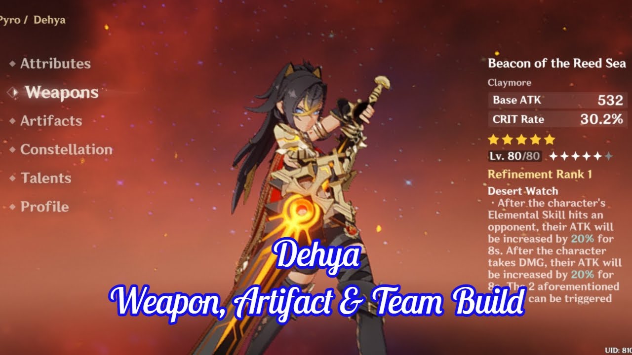Dehya Complete Character Build (Weapon, Artifact, Team Composition ...