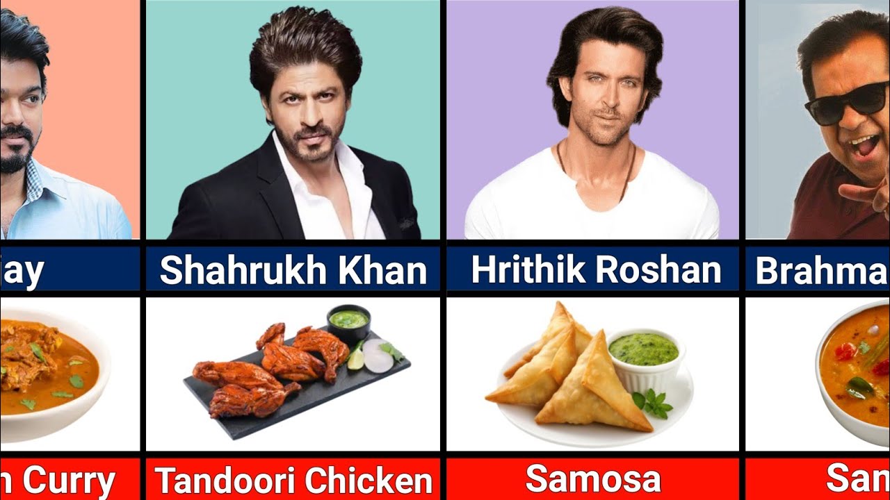 Favourite Food of Famous Indian Actors 🔥 |Data Exhibition| - YouTube