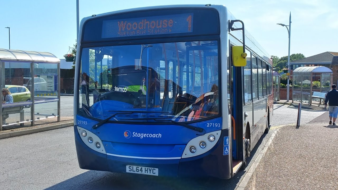 Stagecoach East Midlands M-Spare SF64 HYC@1 leaving Alferton - YouTube
