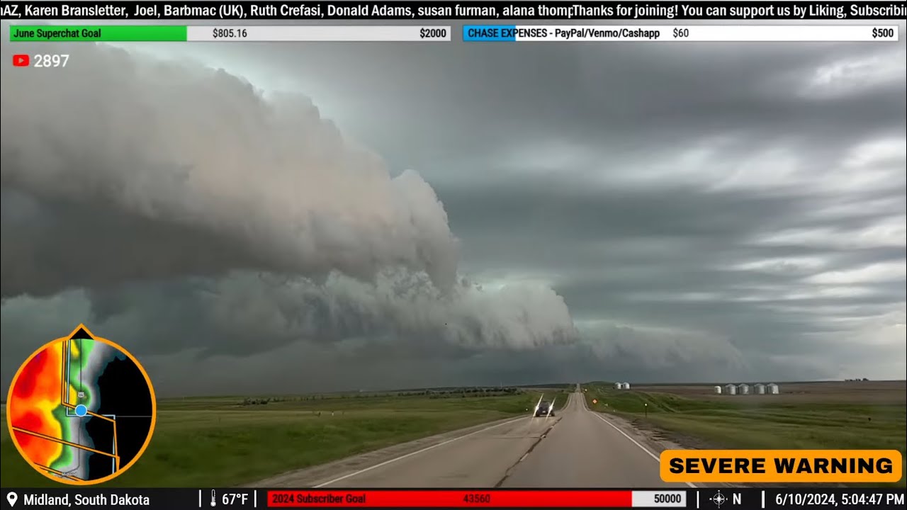 Squall Line in South Dakota (6/10/24) - (Live Storm Chase Archive) - YouTube