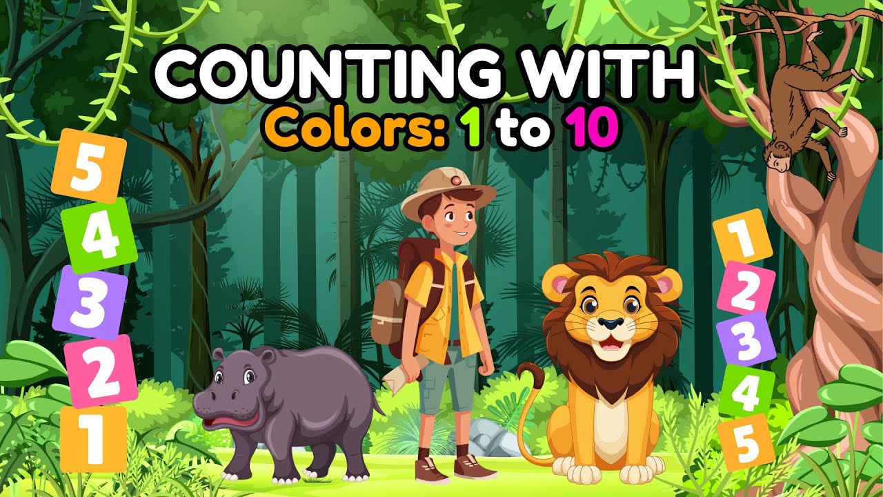 🎨 Counting with Colors 1-10! 🌈 Learn Numbers and Colors #Numbers1to10 # ...