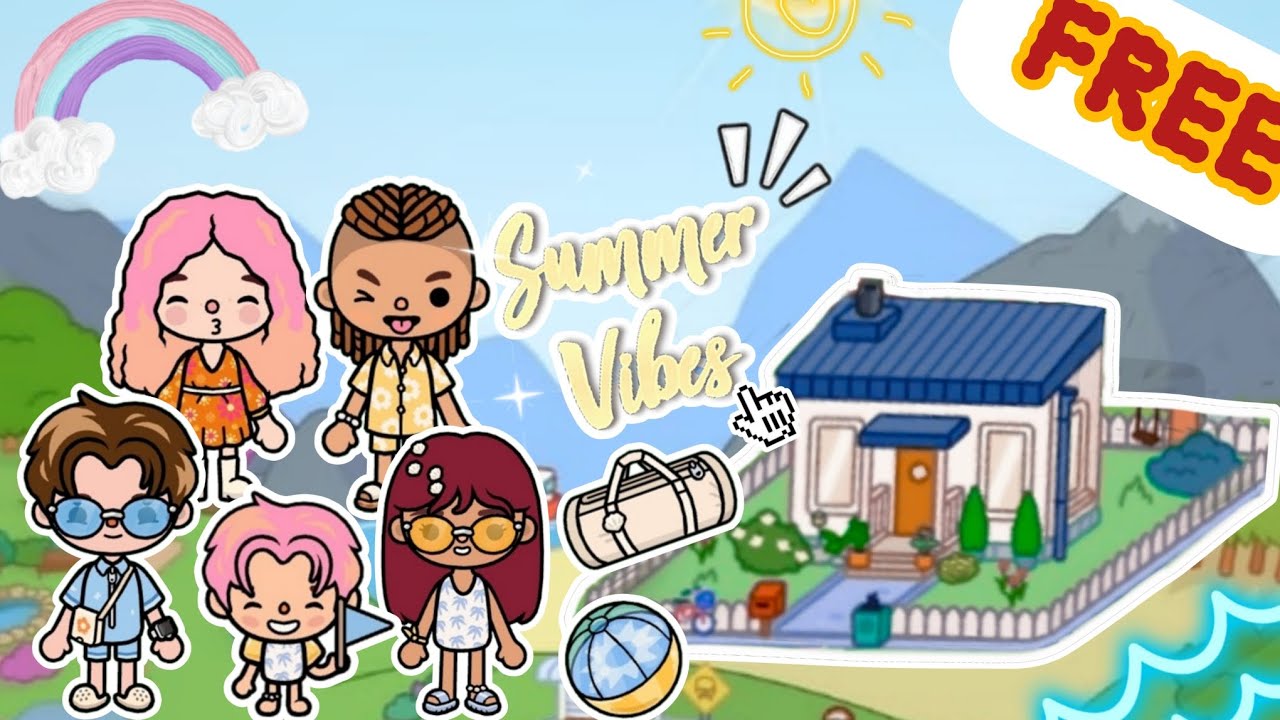 Free! Summer House🍉🌞 Design 🏖️🌺 Toca Life World🌍||Full Design||Summer ...