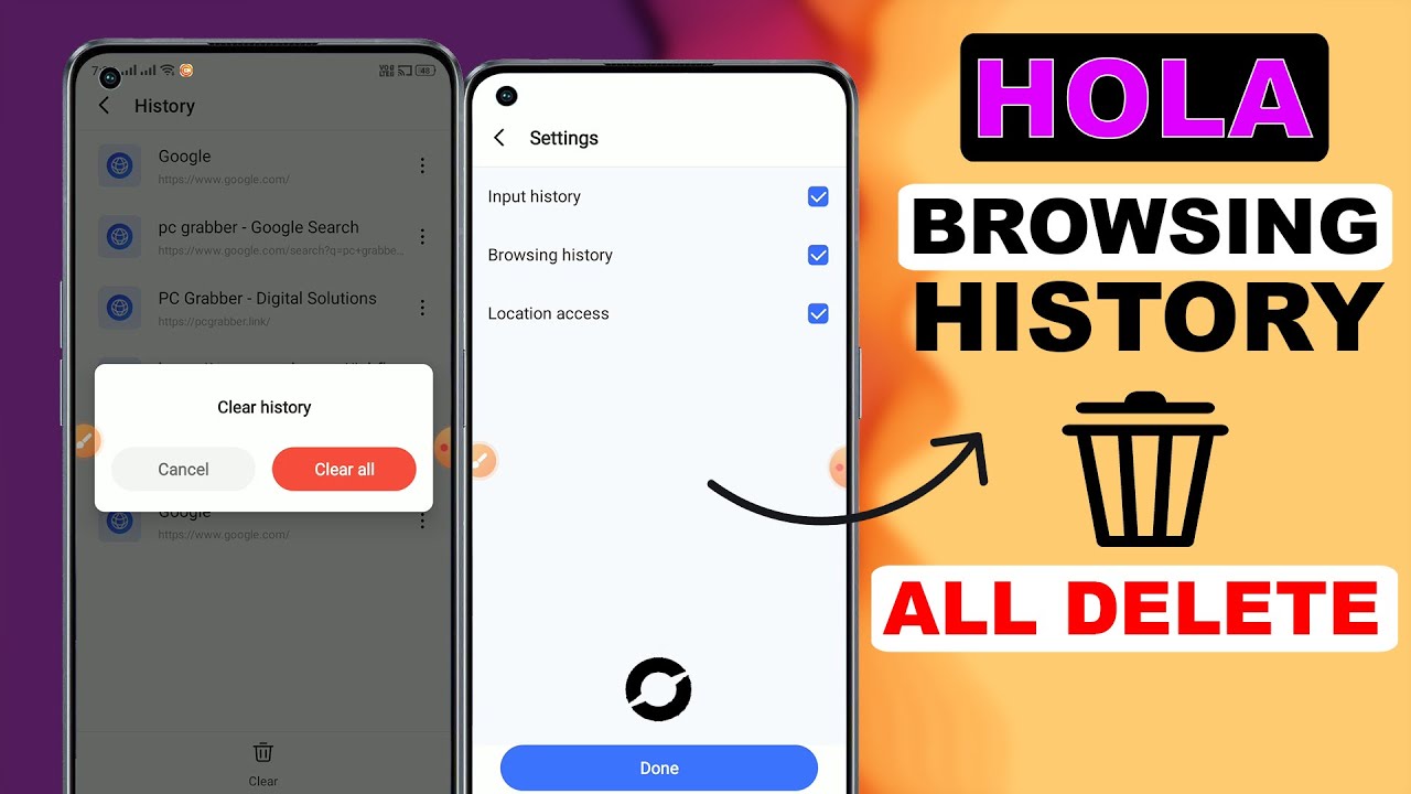 🌏Hola Browser History Kaise Delete Kare | 🕐How To Delete Browsing History In Hola Browser - YouTube