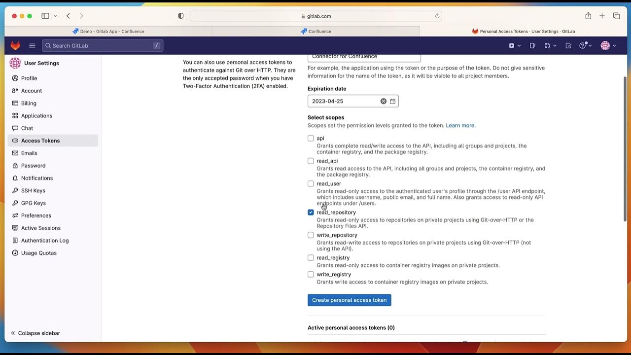GitLab and Confluence - Generate GitLab Token - YouTube