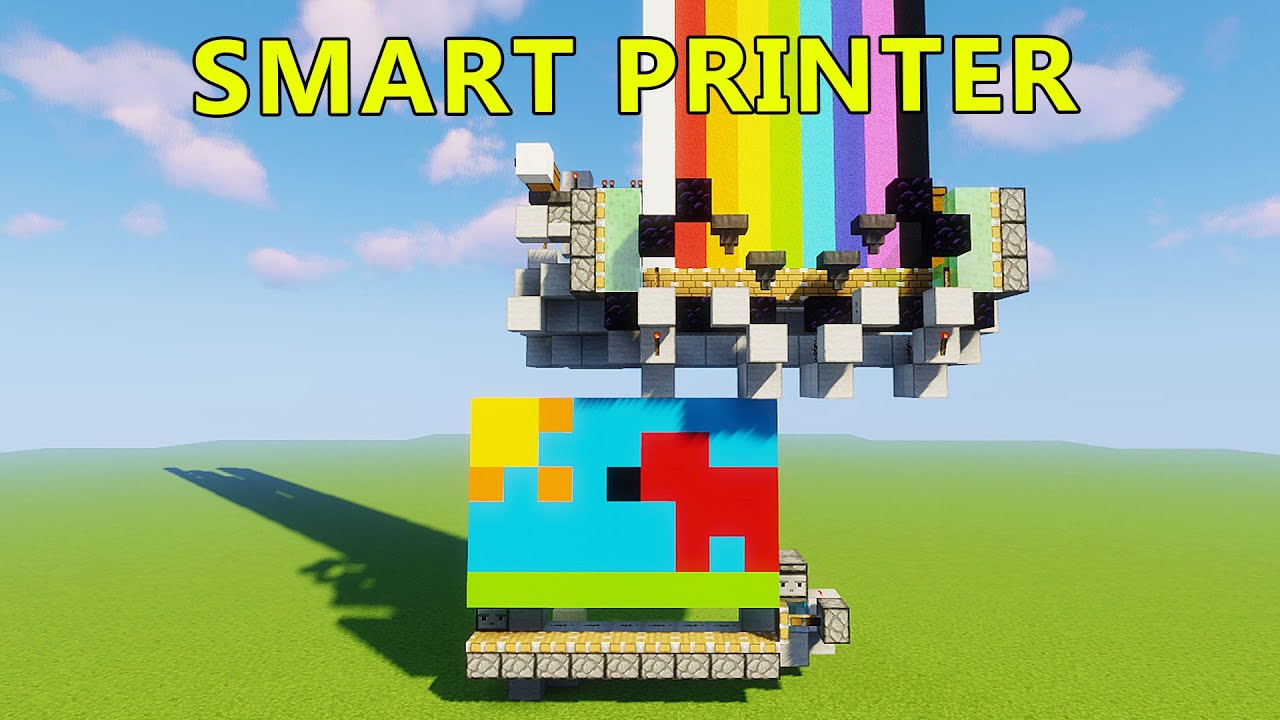 Smart Redstone Custom Printer in Minecraft - YouTube