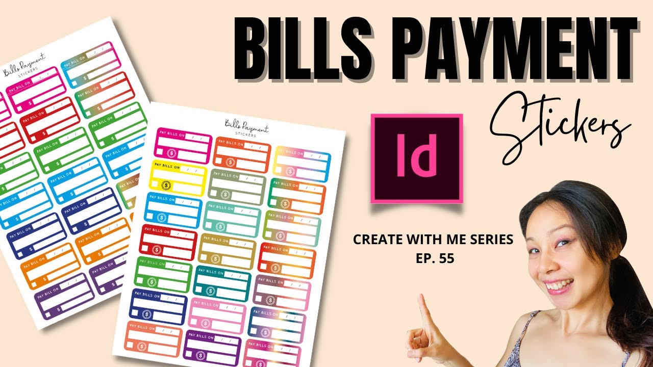 How To Create PLANNER STICKERS On Indesign | Bills Payment Sticker For ...