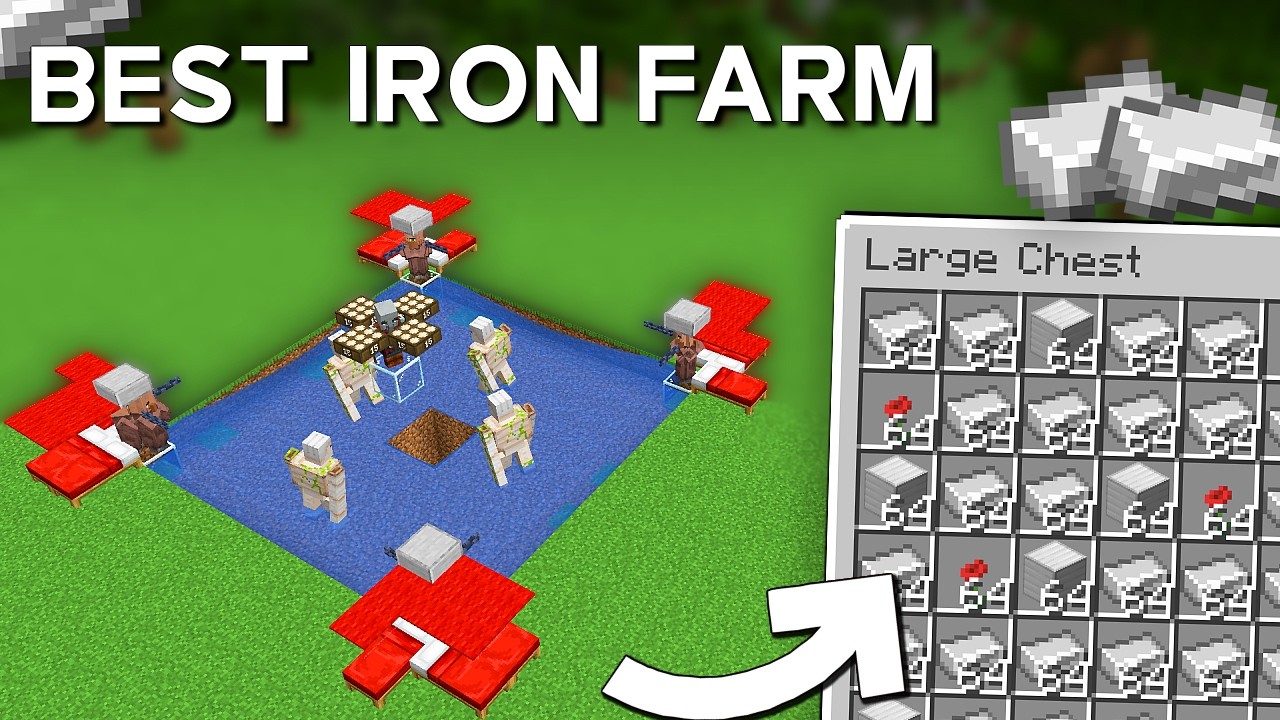 Minecraft BEST Iron Farm 1.21 | Iron Farm Tutorial - 1700+ Per Hour ...