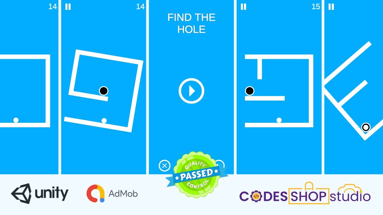 Find The Hole With Admob | Unity Source Code | Hole Ball Game - YouTube