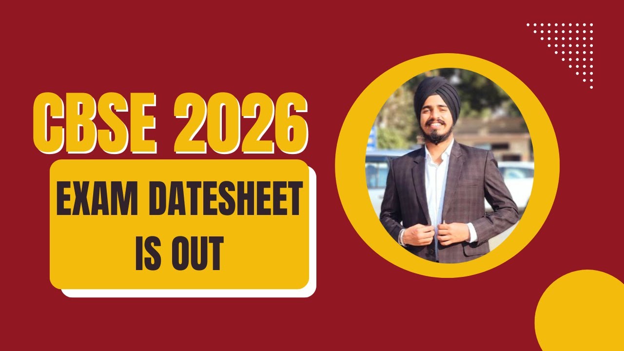 CBSE Class 10th and 12th Exam 2026 Date Sheet Out ! - YouTube