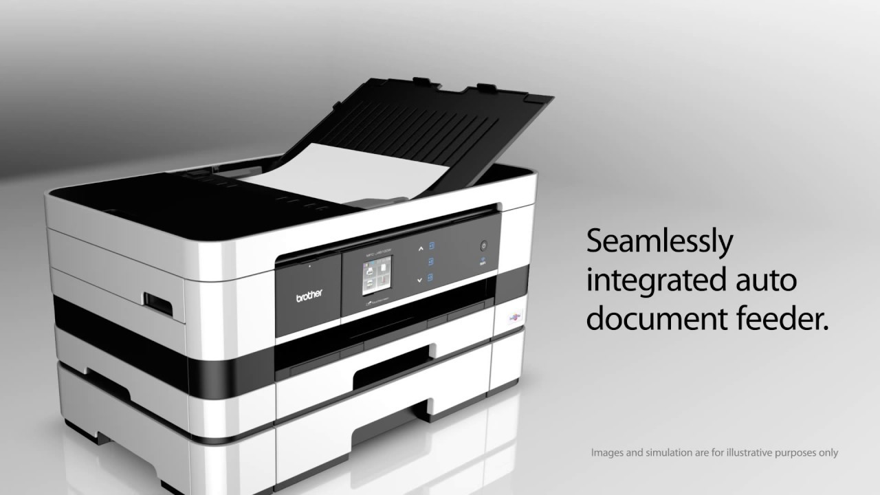 Brother MFC-J4610DW Multifunction A4 and A3 Inkjet Printer - YouTube