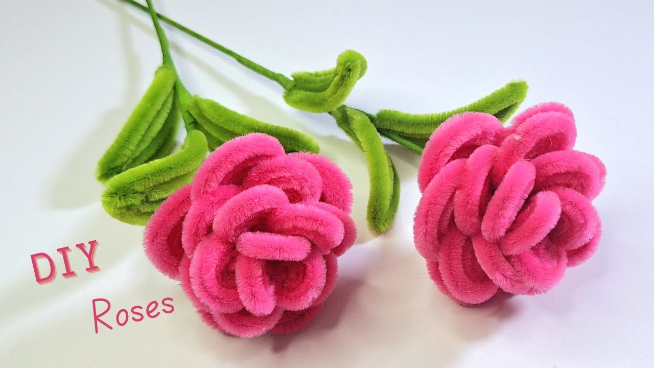 DIY Flower | How to Make Pipe Cleaner Flowers Rose - Easy Pipe Cleaner ...