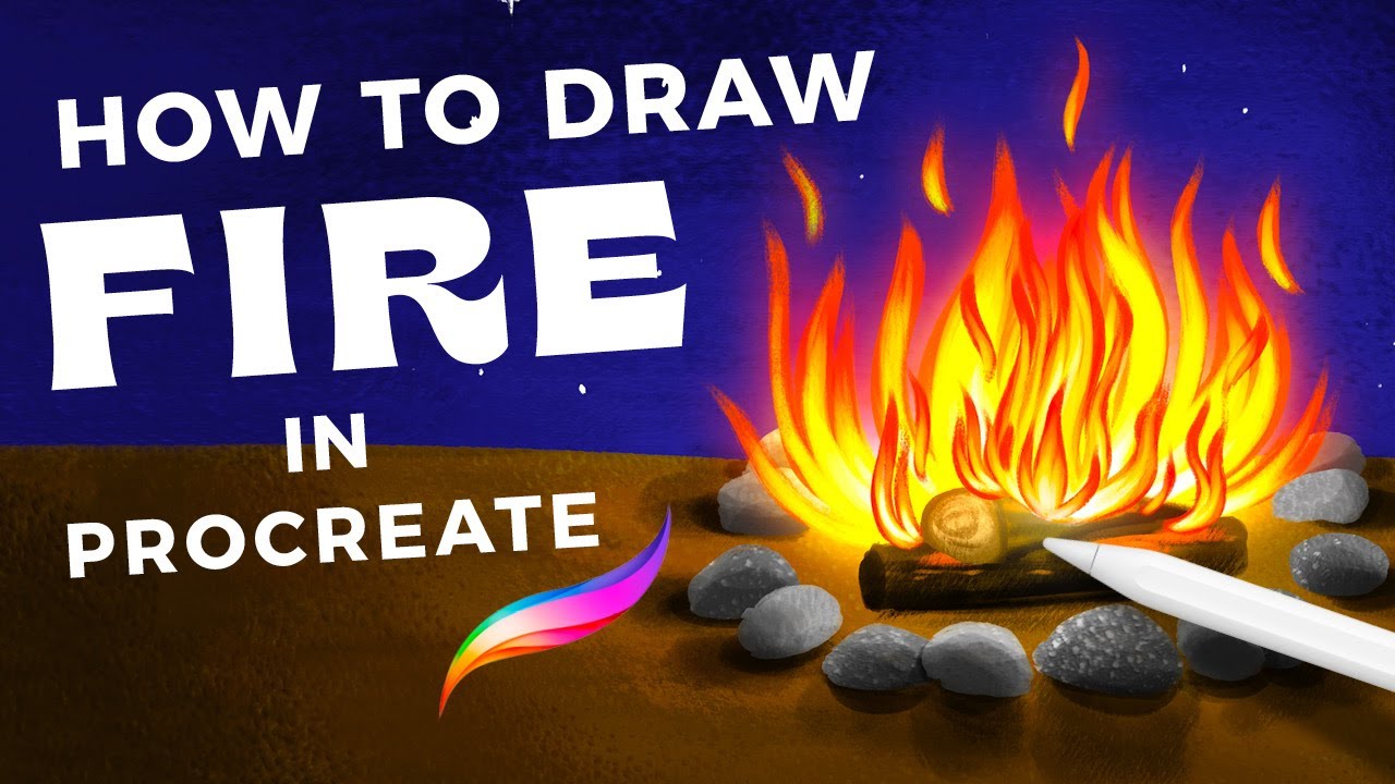 How to Draw Fire in Procreate - YouTube