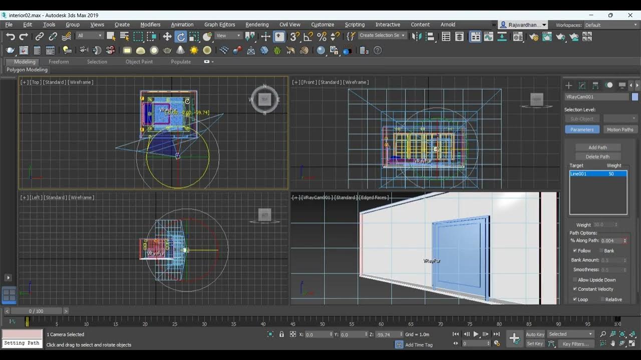 How to Set Camera Path in 3ds Max | Creating a walkthrough animation in 3ds Max | 3ds Max ...