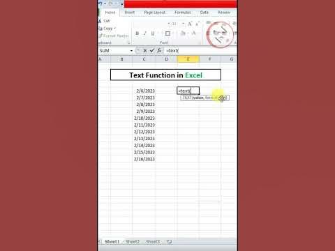 Text Function in Excel Tamil #excel #ms_excel #ytshorts #shorts - YouTube