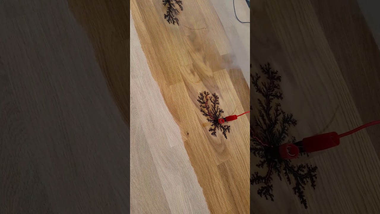 Design on wood using electricity. - YouTube