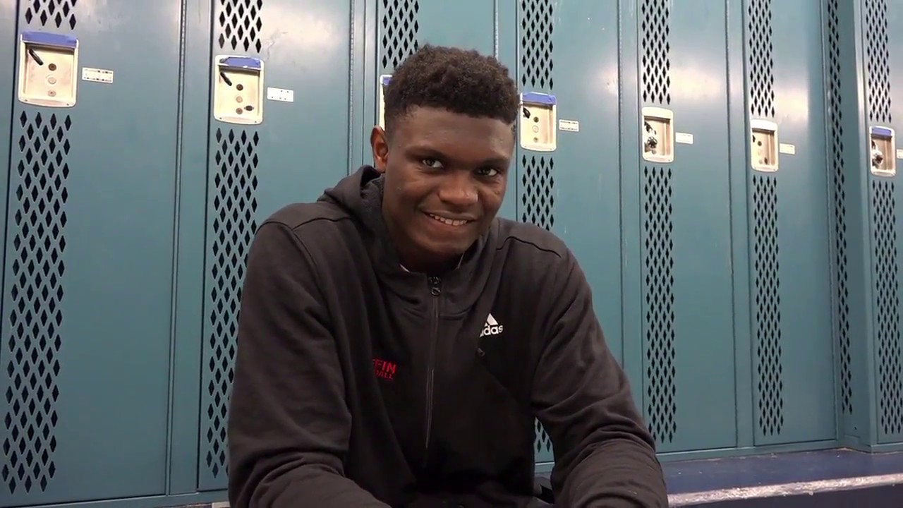 2018 BIG MAN ZION WILLIAMSON INTERVIEW AT ELECTRIC CHICK-FIL-A CLASSIC ...