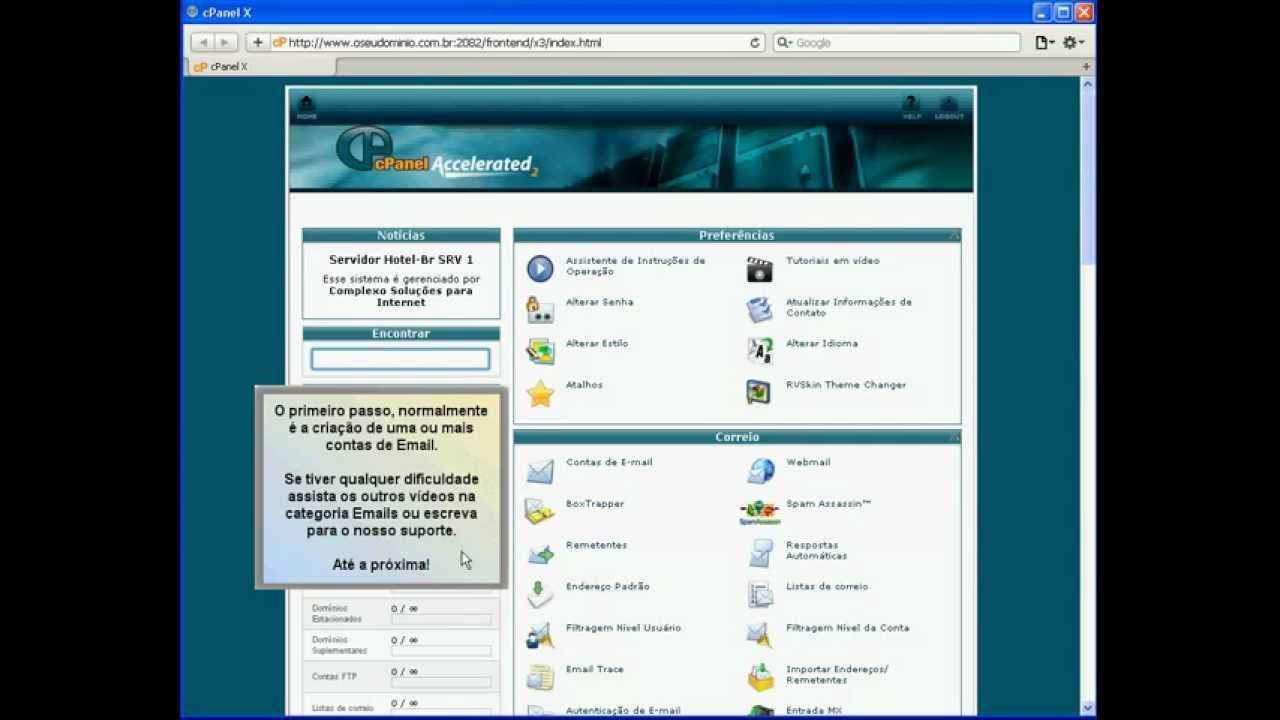 Acessando o Painel de Controle (cPanel) do seu site - YouTube