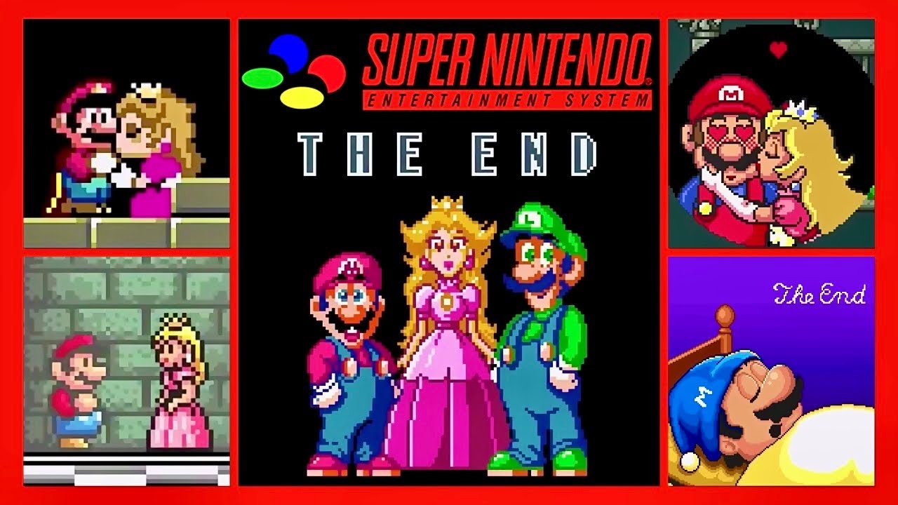 Evolution of Super Mario Super Nintendo Games Endings - YouTube