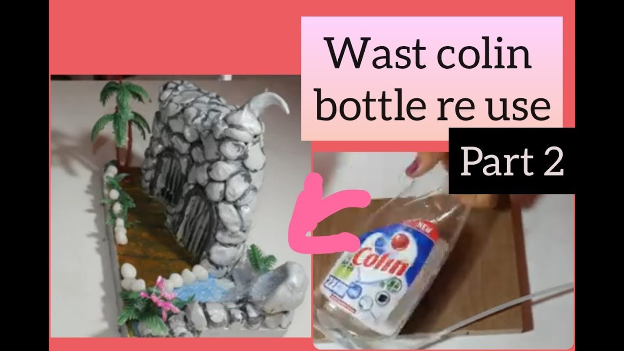 part 2 show piece best out of wast paper mashi craft bottle re used ...
