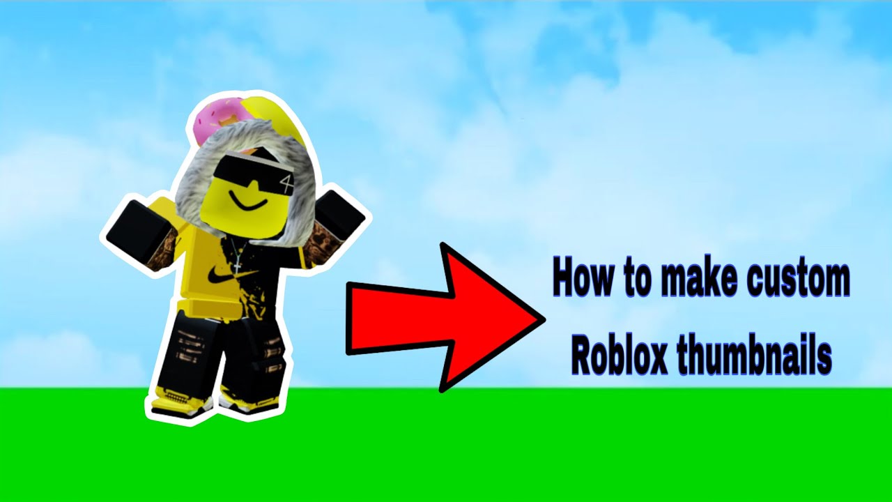 How to make custom roblox thumbnails on mobile! #roblox #tutorial - YouTube