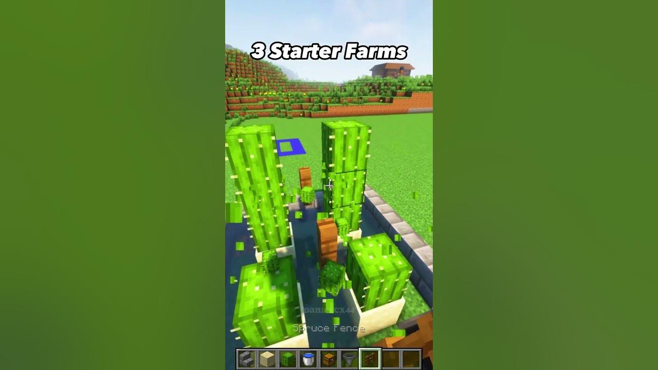 Minecraft 3 Starter Farms #shorts - YouTube
