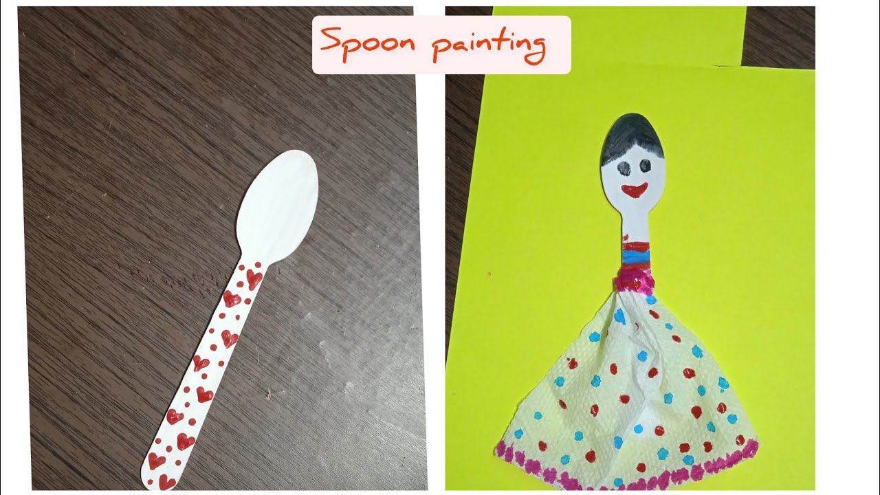 spoon painting 🎨🖌️/spoon doll making/step by step tutorial/art and ...