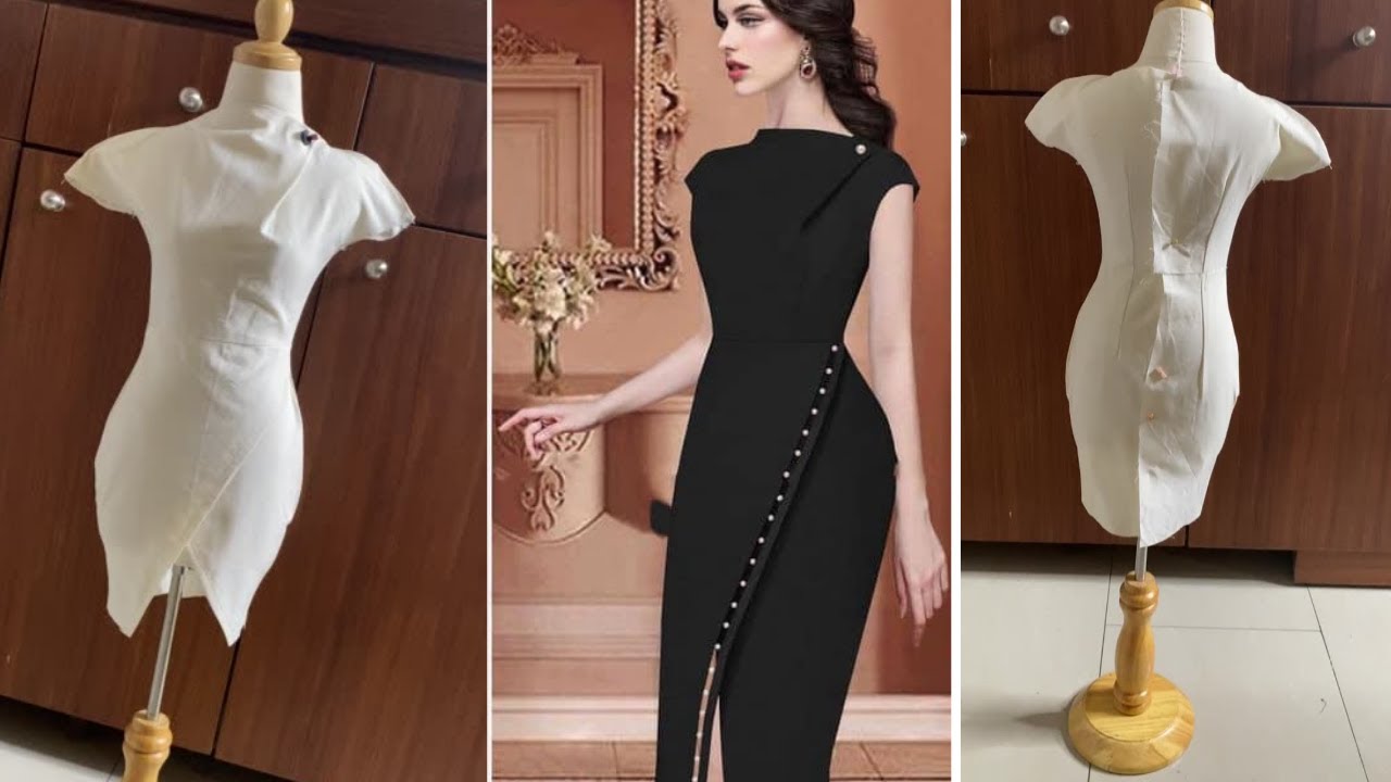 HOW TO DRAFT A FORMAL DRESS WITH AN INTERESTING DART MANIPULATION ...